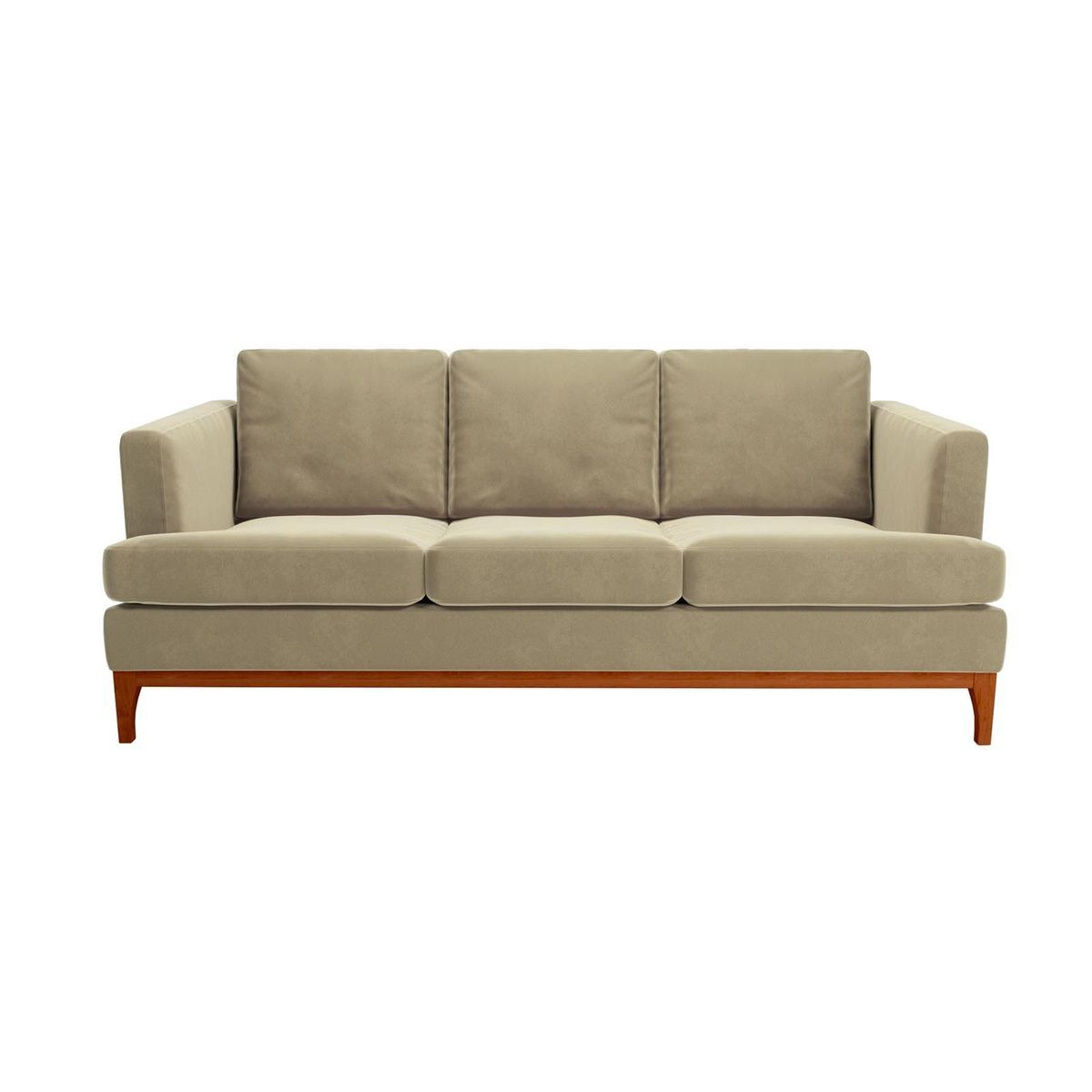 Scarlett 3 Seater Sofa, mink, Leg colour: aveo by SLF24 | ufurnish.com