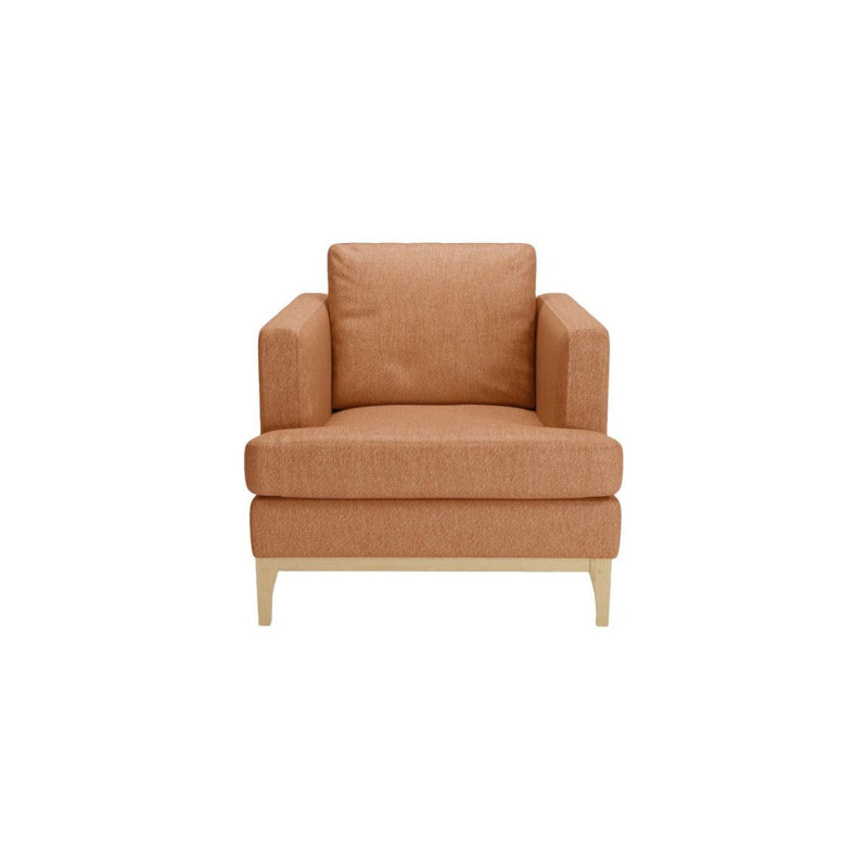 Scarlett Eco Armchair, rust, Leg colour: like oak by SLF24 | ufurnish.com
