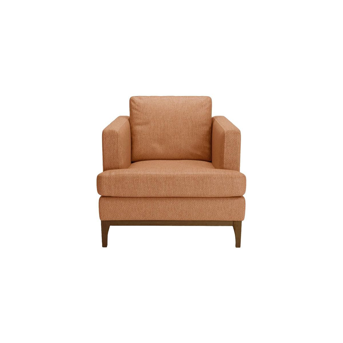 Scarlett Eco Armchair, rust, Leg colour: dark oak by SLF24 | ufurnish.com