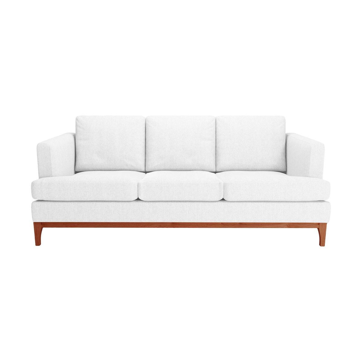 Scarlett Structured 3 Seater Sofa, white, Leg colour: aveo by SLF24 ...