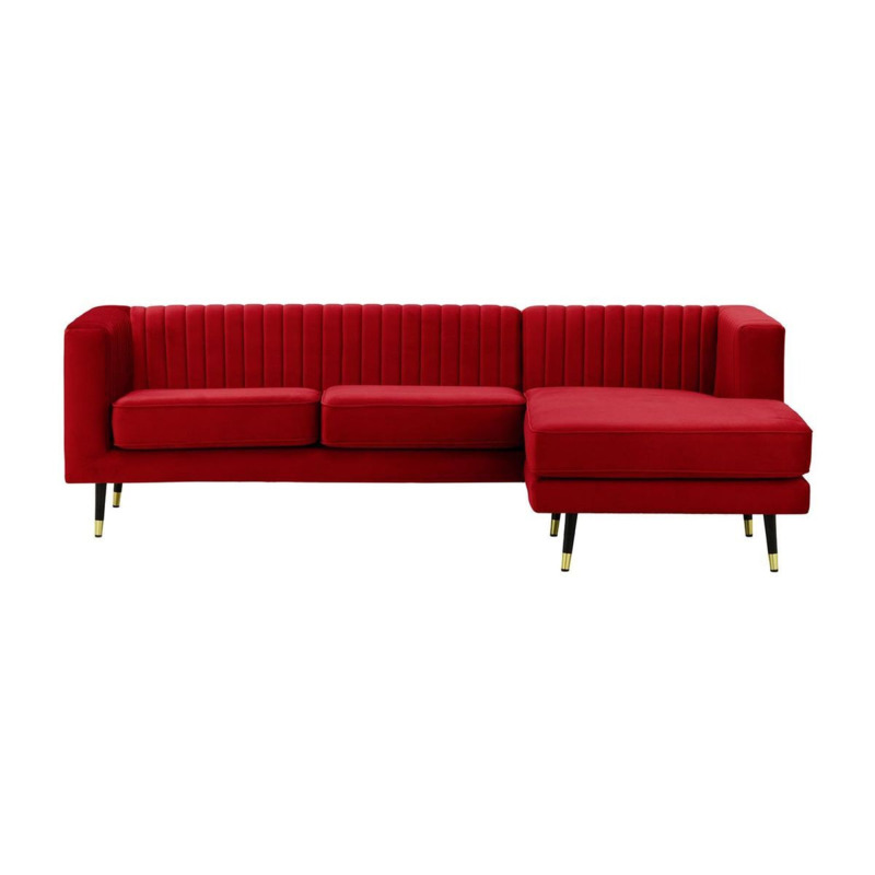 Slender Large Right Hand Corner Sofa, dark red by SLF24 | ufurnish.com