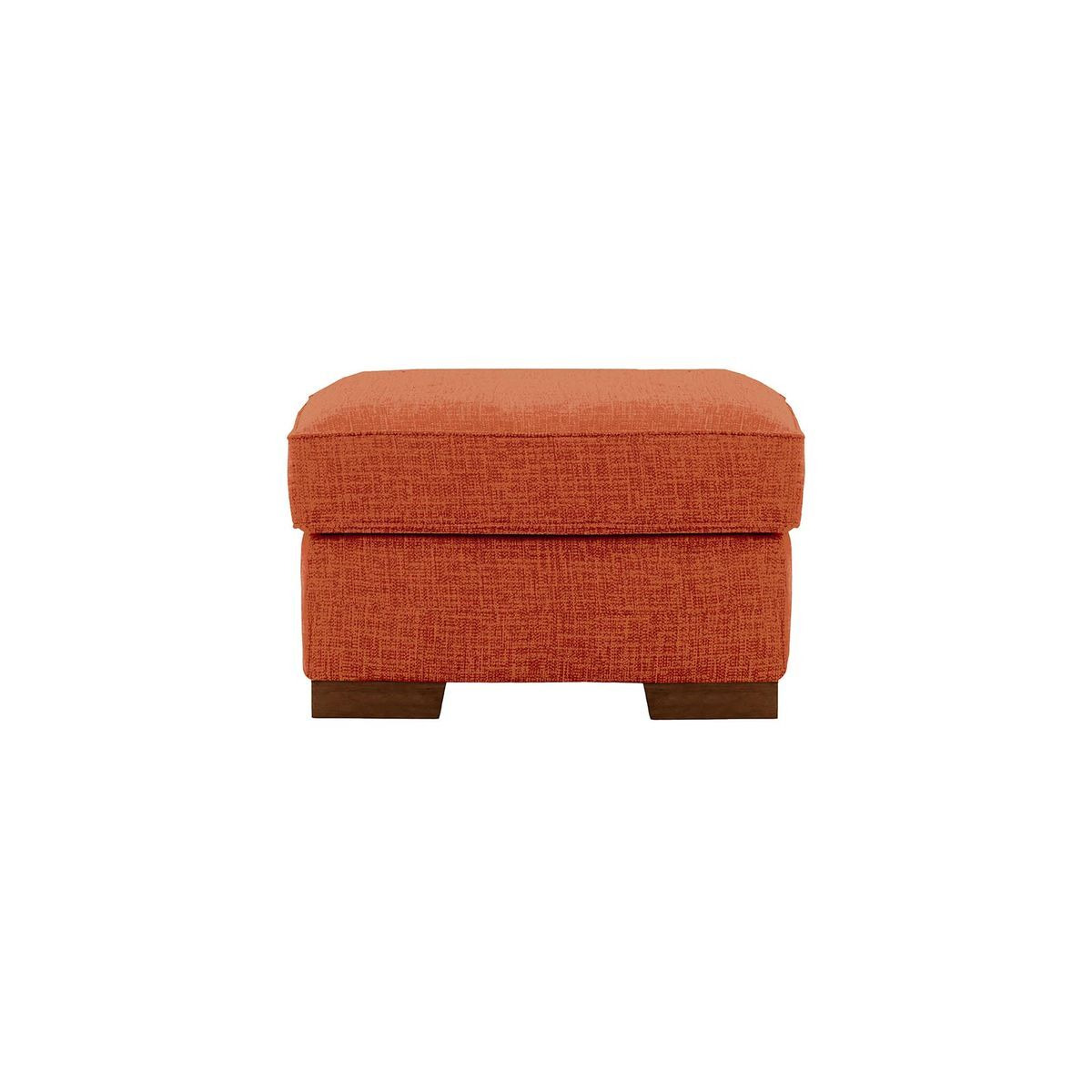 Avos Footstool, burnt orange, Leg colour: dark oak by SLF24 | ufurnish.com