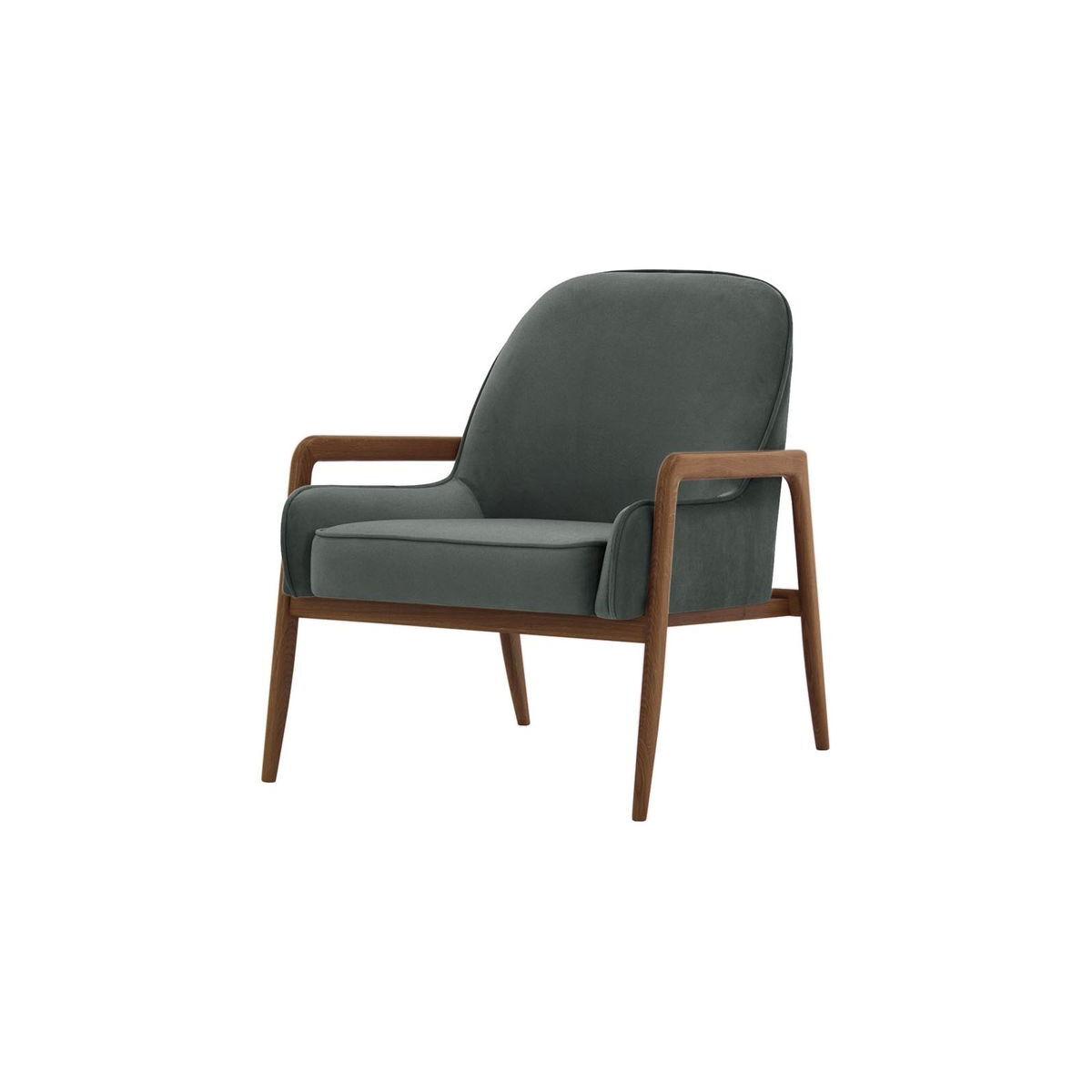 Turin Chair, graphite, Leg colour: dark oak by SLF24 | ufurnish.com