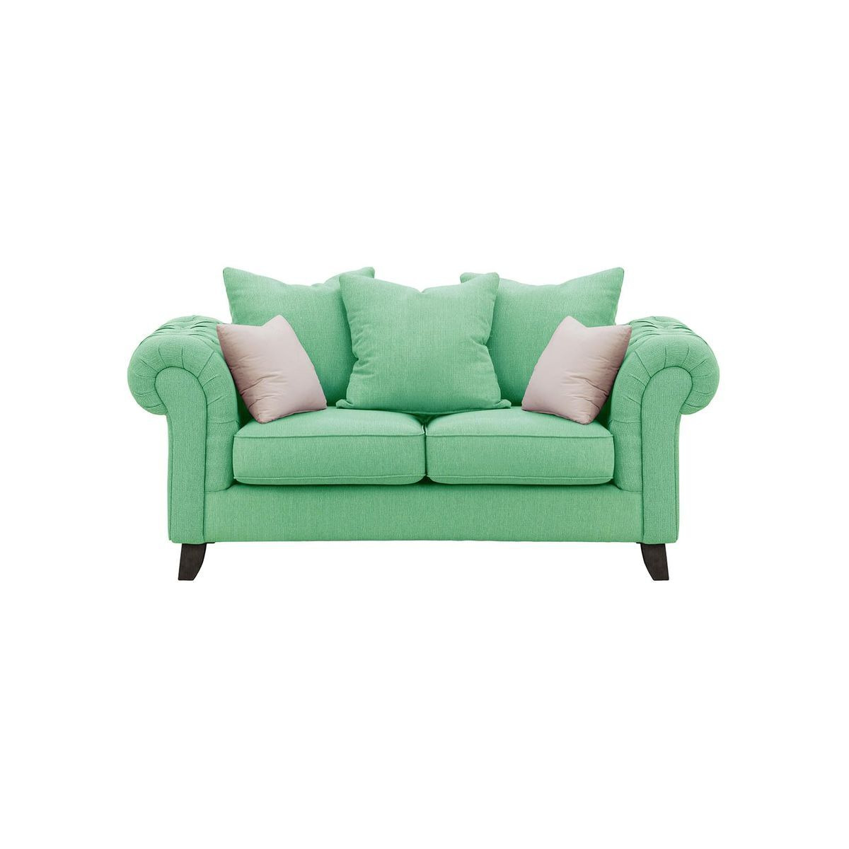 Monza 2 Seater Sofa, Turquoise/Lilac, Leg colour: black by SLF24 ...