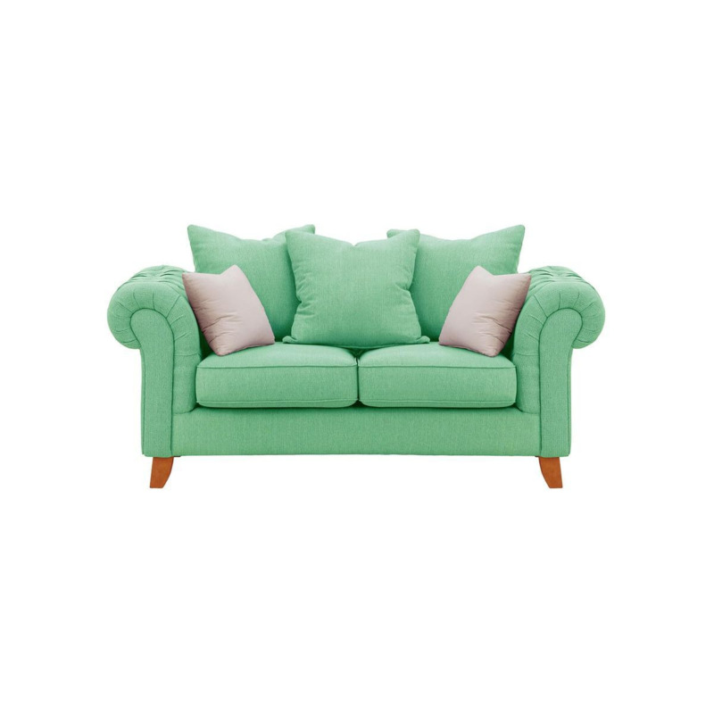Monza 2 Seater Sofa, Turquoise/Lilac, Leg colour: aveo by SLF24 ...