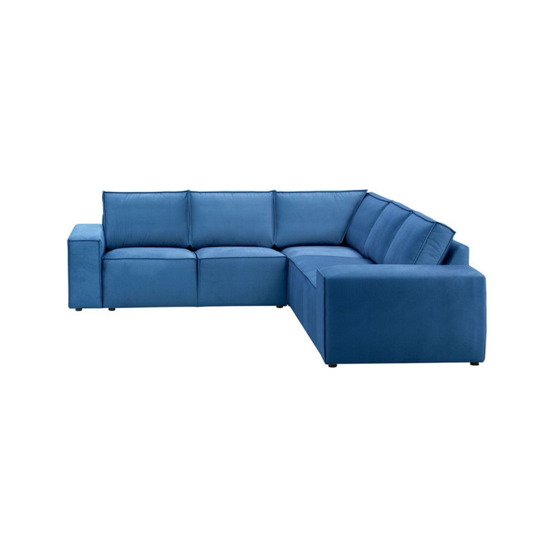 Charles Large Modular Corner Sofa, blue by SLF24 | ufurnish.com