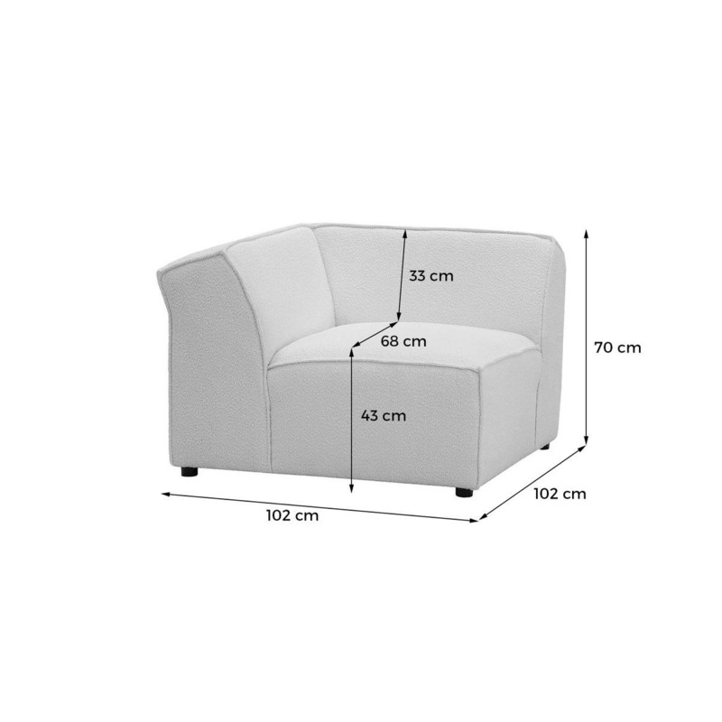 Mojo Corner Modular Unit (CM), V 36 - Peacock by SLF24 | ufurnish.com