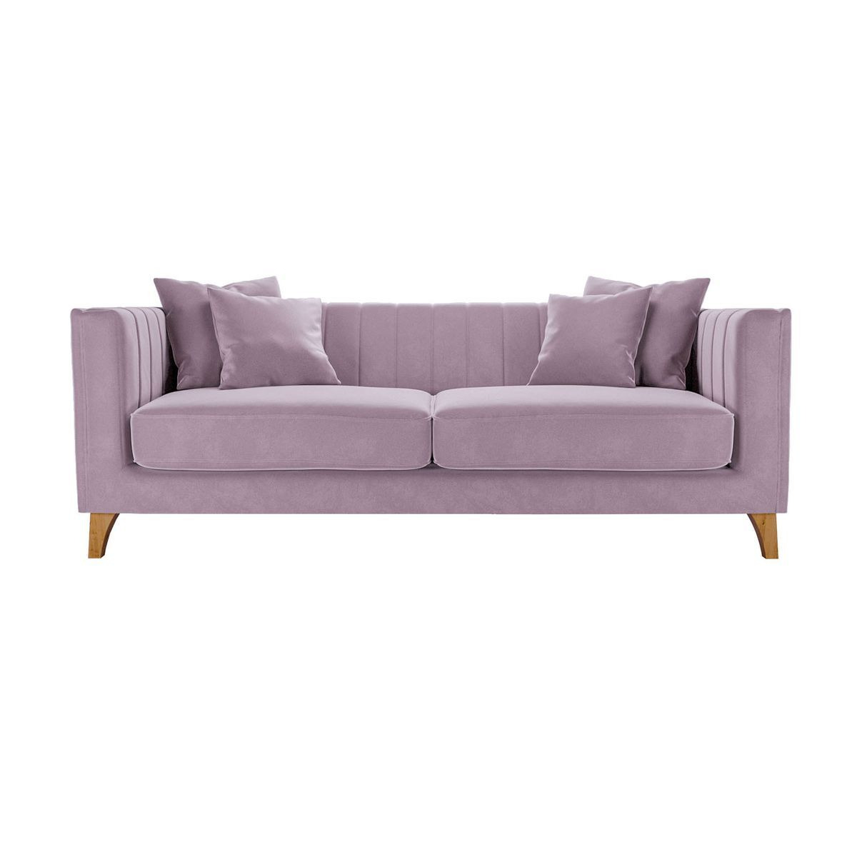 Barra 3 Seater Sofa, lilac, Leg colour: aveo by SLF24 | ufurnish.com