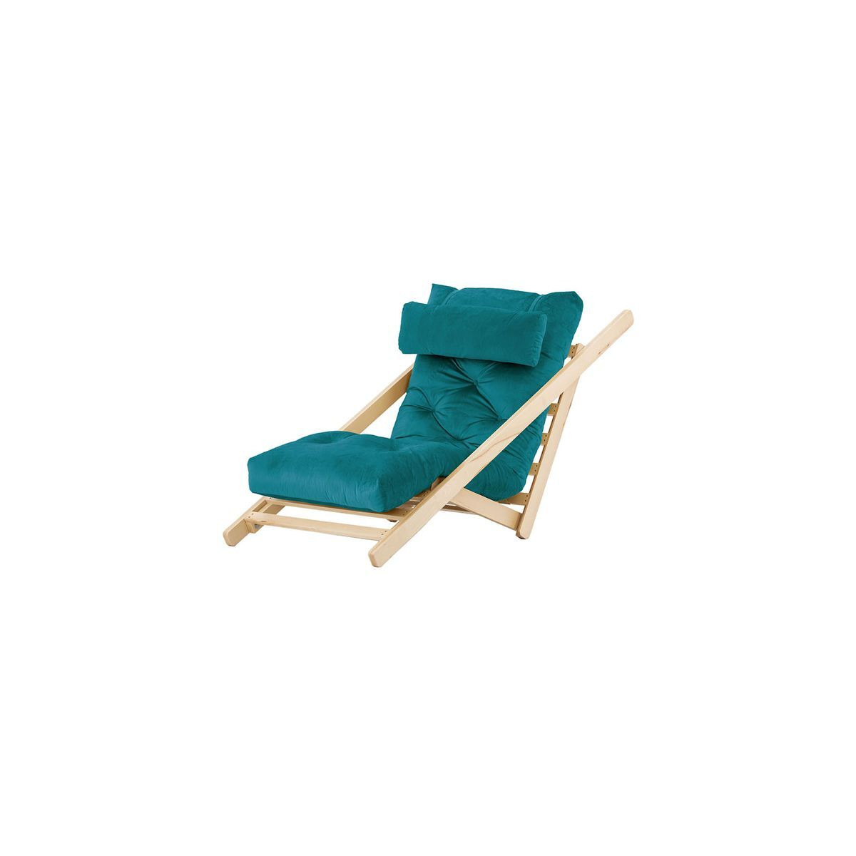 Nappa Lounger Chair Bed, dark grey, Leg colour: black by SLF24 ...