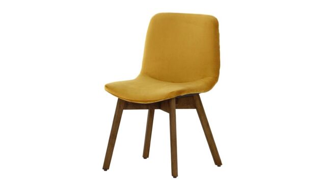 Felton Dining Chair Beech, mustard, Leg colour: dark oak by SLF24 ...
