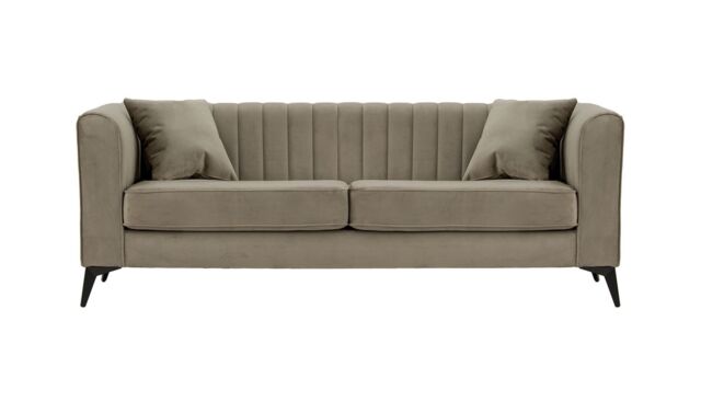 Mary 3 Seater Sofa with medical foam, mustard, Leg colour: like oak by ...
