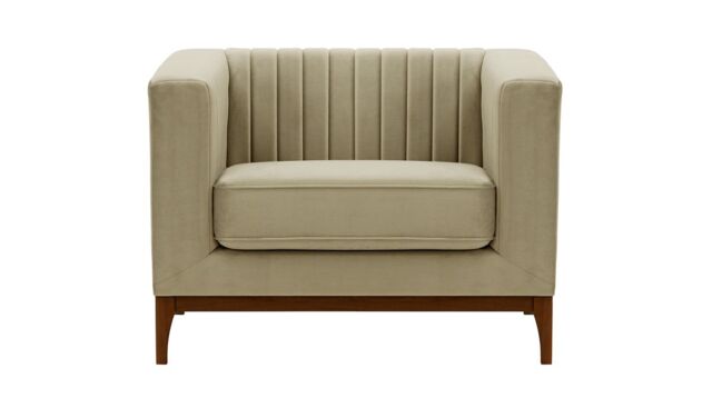 Slender Wood Armchair, mink, Leg colour: dark oak by SLF24 | ufurnish.com