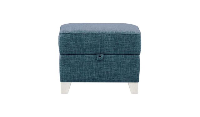 James Footstool with Storage, teal, Leg colour: white by SLF24 ...