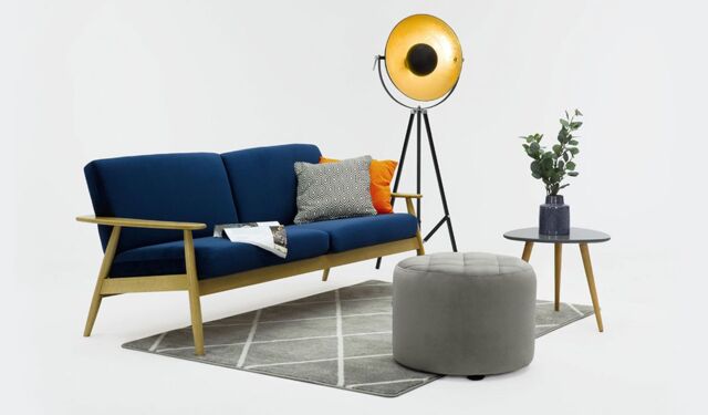 Demure Armchair, yellow, Leg colour: black by SLF24 | ufurnish.com