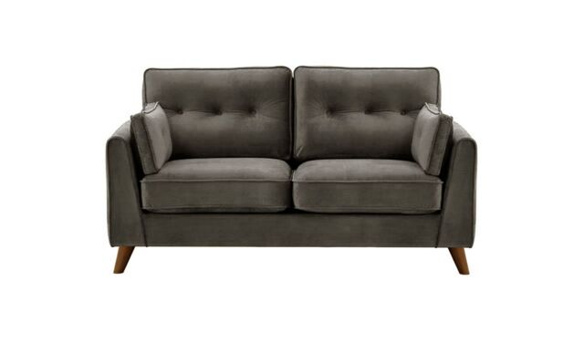 Magnus 2 Seater Sofa, graphite, Leg colour: dark oak by SLF24 ...