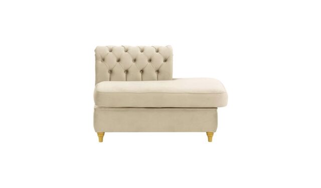 Chesterfield Straight RHF Corner Modular End (ESR), light beige, Leg ...