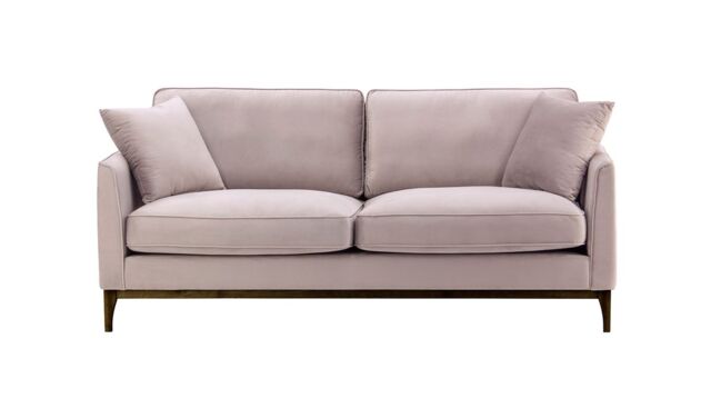 Linara 3 Seater Sofa, lilac, Leg colour: dark oak by SLF24 | ufurnish.com