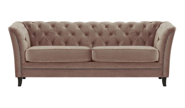 Karin 3 Seater Sofa, lilac, Leg colour: black by SLF24 | ufurnish.com