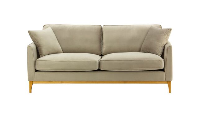 Linara 3 Seater Sofa, mink, Leg colour: like oak by SLF24 | ufurnish.com