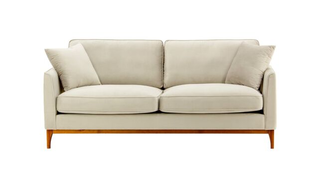Linara 3 Seater Sofa, light beige, Leg colour: aveo by SLF24 | ufurnish.com