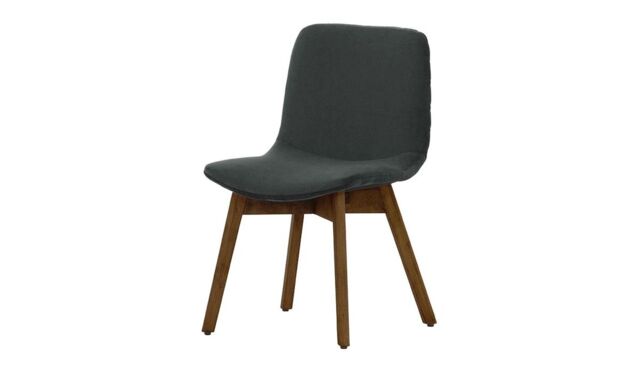 Felton Dining Chair Beech, graphite, Leg colour: dark oak by SLF24 ...