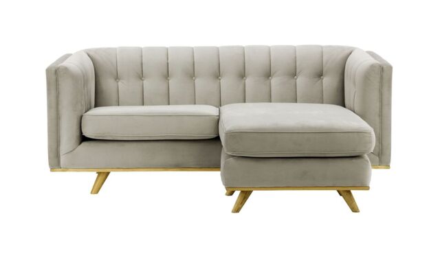 Vicenza Universal Corner Sofa, pink, Leg colour: dark oak by SLF24 ...