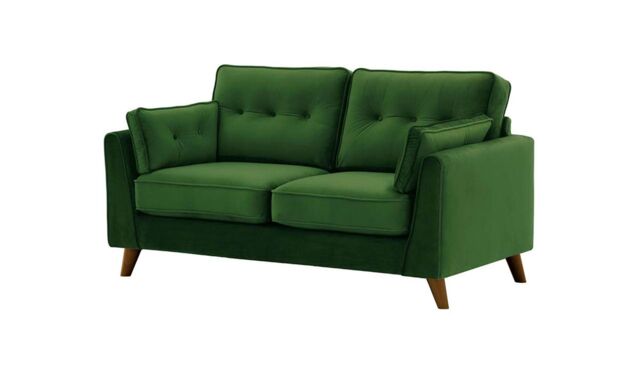 Magnus 2 Seater Sofa, dark grey, Leg colour: like oak by SLF24 ...