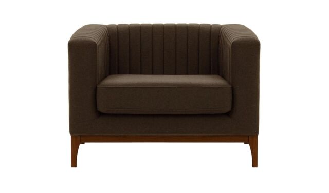 Slender Wood Armchair, brown, Leg colour: dark oak by SLF24 | ufurnish.com