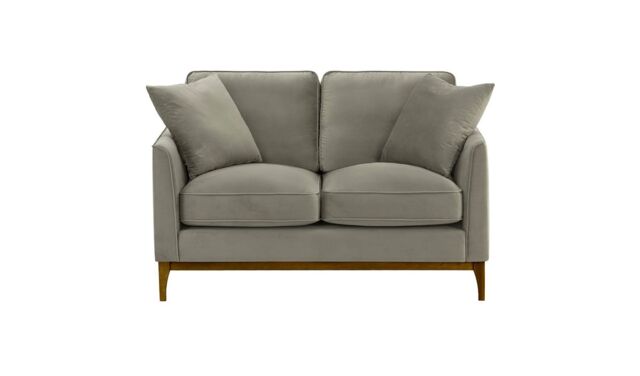 Linara 2 Seater Sofa, grey, Leg colour: dark oak by SLF24 | ufurnish.com