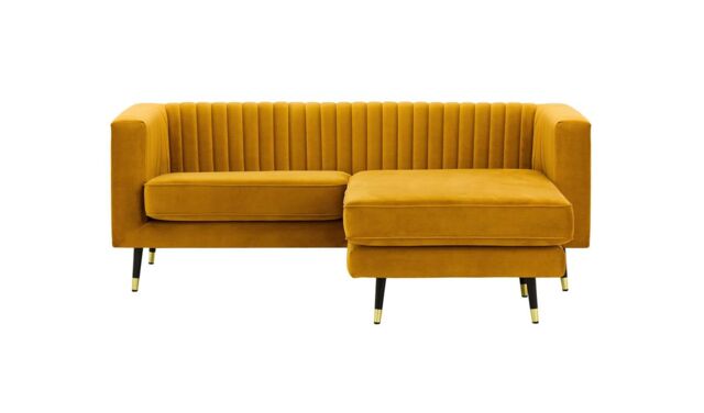 Slender Universal Corner Sofa with medical foam, mustard by SLF24 ...