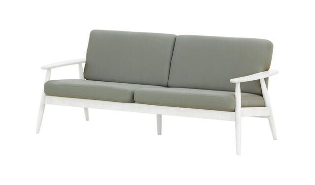 Demure Aqua 3 Seater Garden Sofa, grey, Leg colour: 8035 white by SLF24 ...