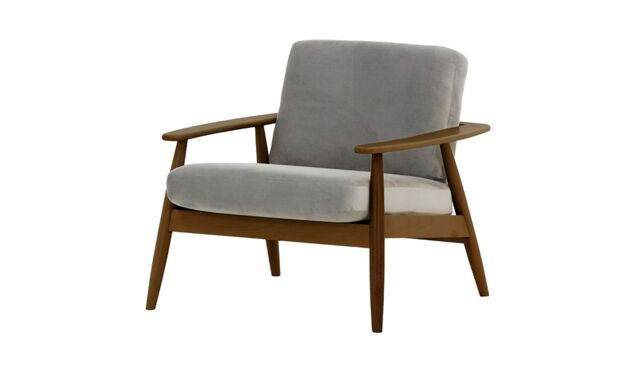 Demure Armchair, silver, Leg colour: dark oak by SLF24 | ufurnish.com