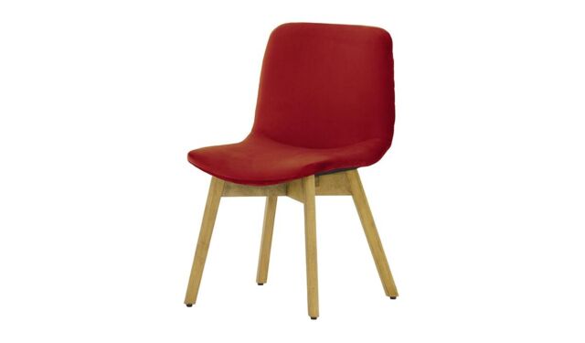 Felton Dining Chair Beech, dark red, Leg colour: like oak by SLF24 ...