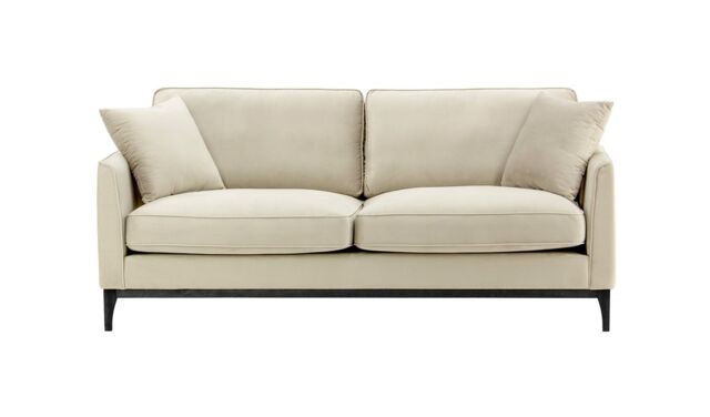 Linara 3 Seater Sofa, light beige, Leg colour: black by SLF24 ...