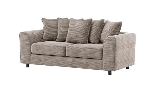 Dillon 3 Seater Sofa, mink by SLF24 | ufurnish.com