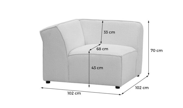 Mojo Corner Modular Unit (CM), V 33 - Rust by SLF24 | ufurnish.com