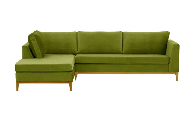 Gosena Wood Left-Hand Corner Sofa, beige, Leg colour: aveo by SLF24 ...