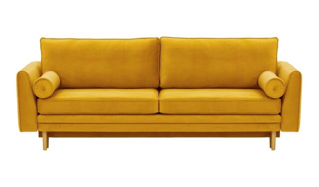 Cornelia Sofa Bed with Storage, mustard, Leg colour: like oak by SLF24 ...