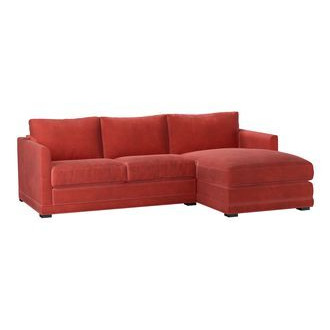 Aissa Small RHF Chaise Sofa in Wild Raspberry Smart Velvet - sofa.com ...