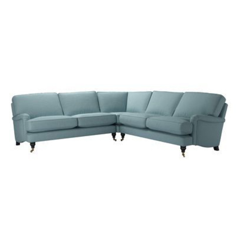 Bluebell Large Corner Sofa in Lagoon Brushed Linen Cotton - sofa.com by ...