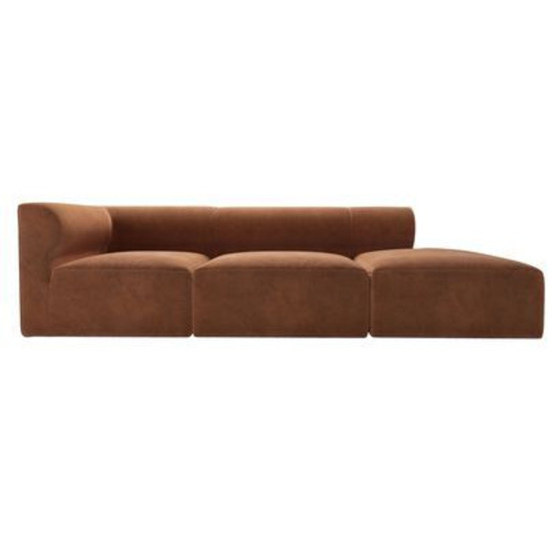 Cohen RHF Modular Sofa in Cinnamon Smart Velvet - sofa.com by sofa.com ...