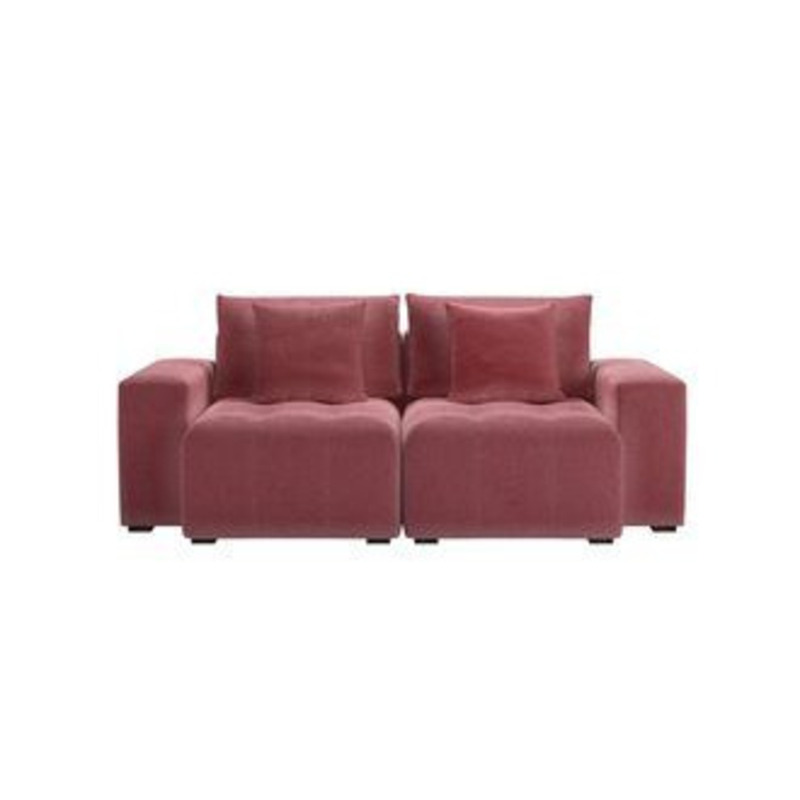Romy 2 Seat Sofa in Dusty Rose Cotton Matt Velvet - sofa.com by sofa ...