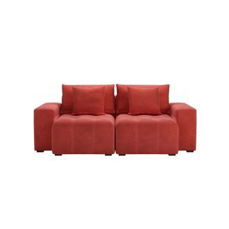 Romy 2 Seat Sofa in Wild Raspberry Smart Velvet - sofa.com by sofa.com ...