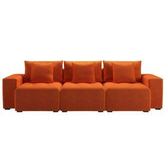 Romy 3 Seat Sofa in Paprika Smart Velvet - sofa.com by sofa.com ...