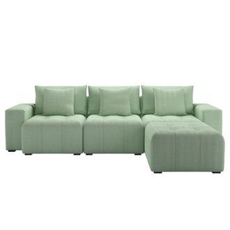 Romy Complete Set with Footstool in Miami House Herringbone Weave ...
