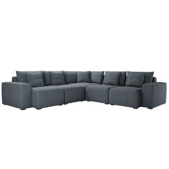 Romy Medium Corner Sofa in Flint Vermeer Linen - sofa.com by sofa.com ...