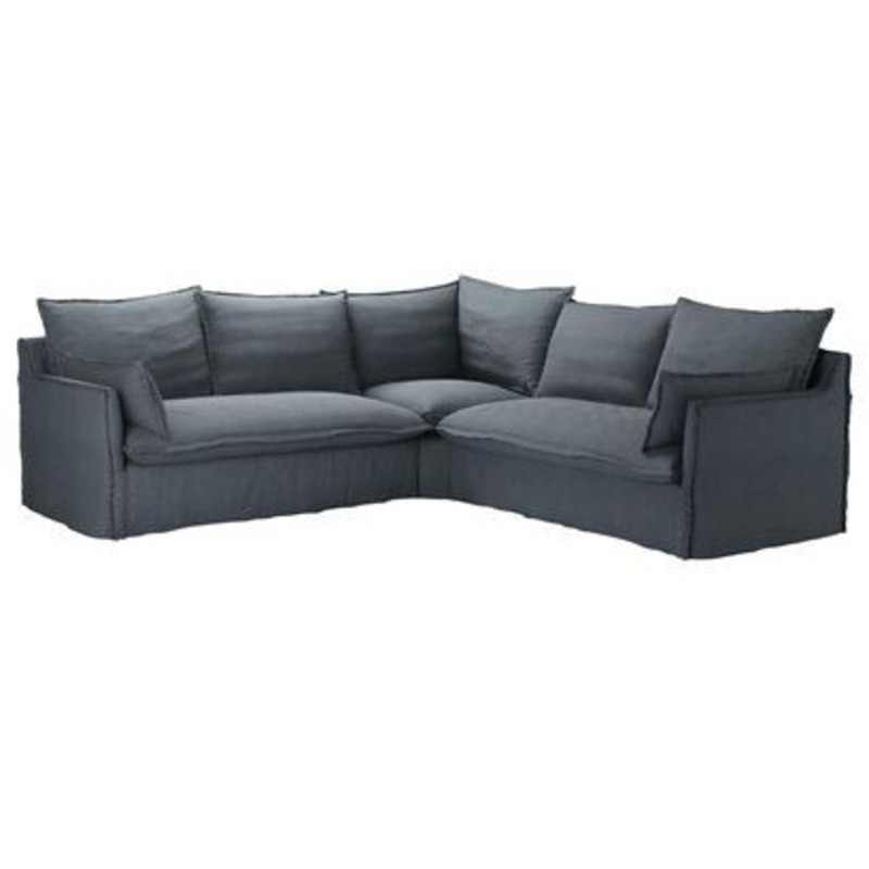 Isaac Medium Corner Sofa in Flint Vermeer Linen - sofa.com by sofa.com ...