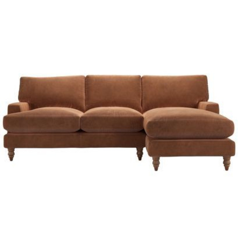Isla Medium RHF Chaise Sofa in Cinnamon Smart Velvet - sofa.com by sofa ...