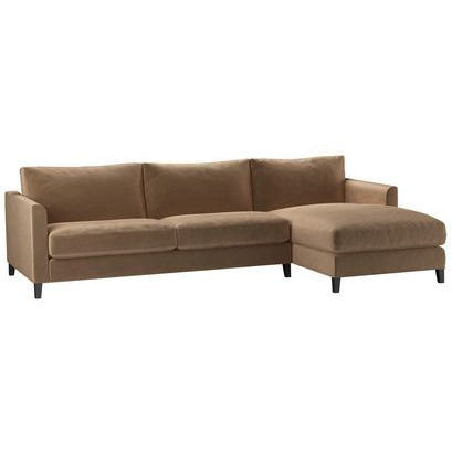 Izzy Large RHF Chaise Sofa in Spiced Latte Cotton Matt Velvet - sofa ...