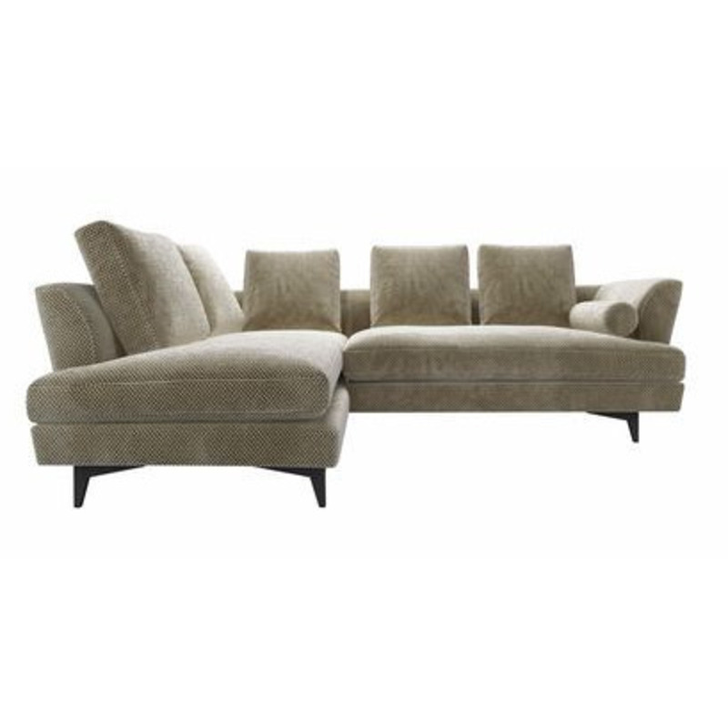 Larsen LHF Open End Corner Sofa in Cappuccino Bubble Velvet - sofa.com ...